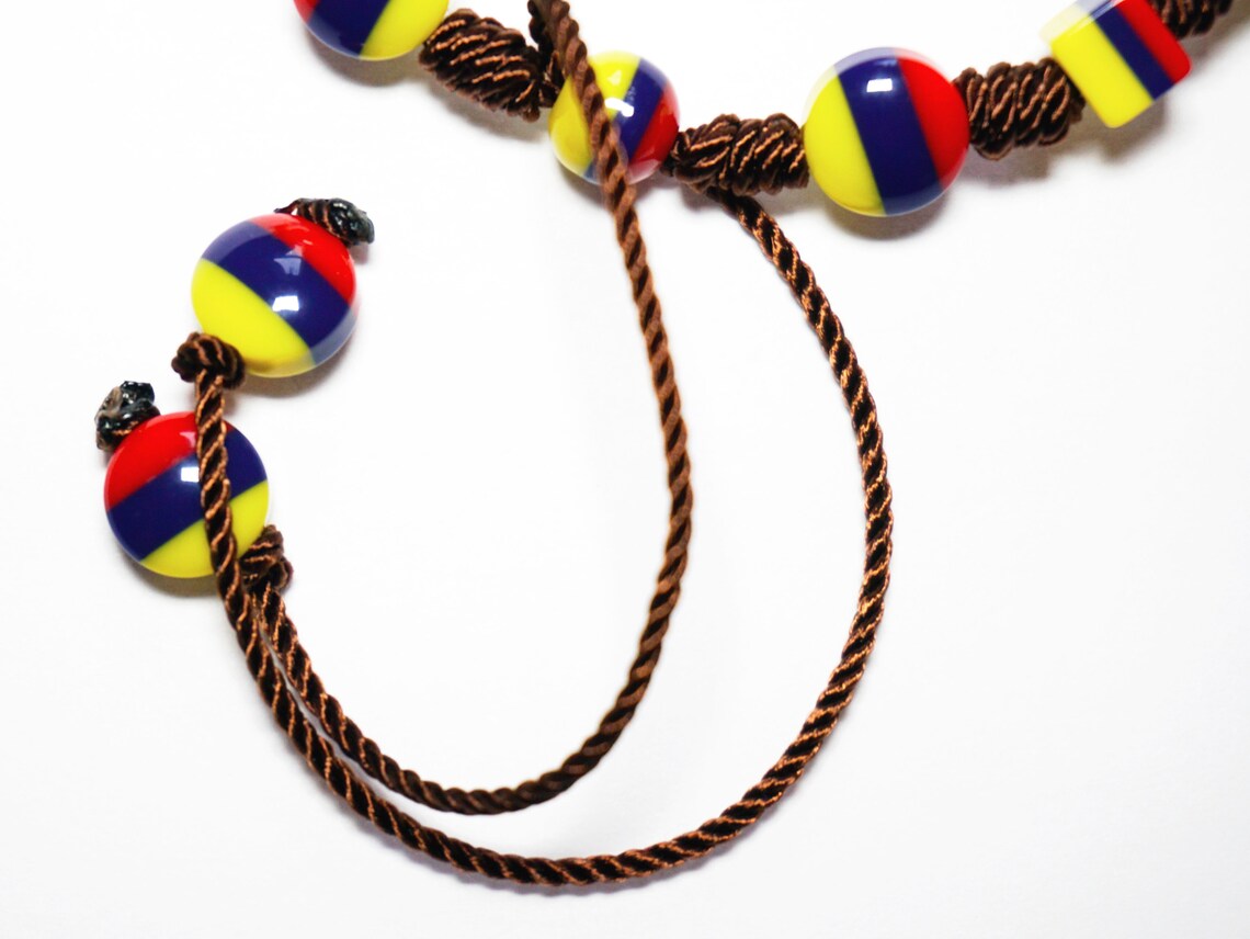 Colombian Beaded Bracelet, Tricolor Handmade Jewelry - Etsy