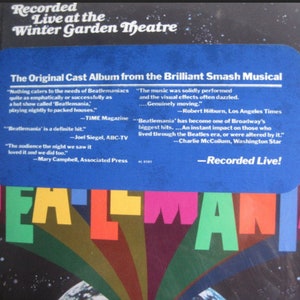 The Beatles Original Cast Beatlemania 1978 US Arista Label 22 Track 2 ...