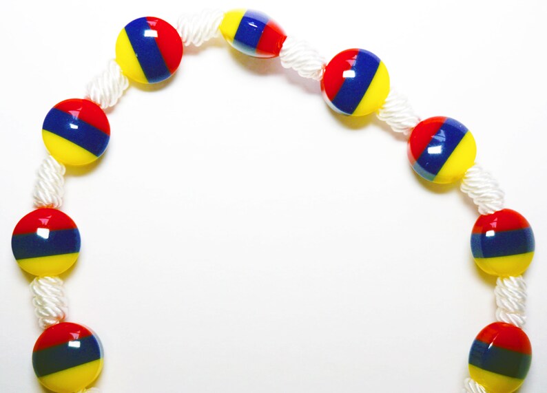 Colombian Handmade Bracelet Beaded Tricolor Handcrafted - Etsy