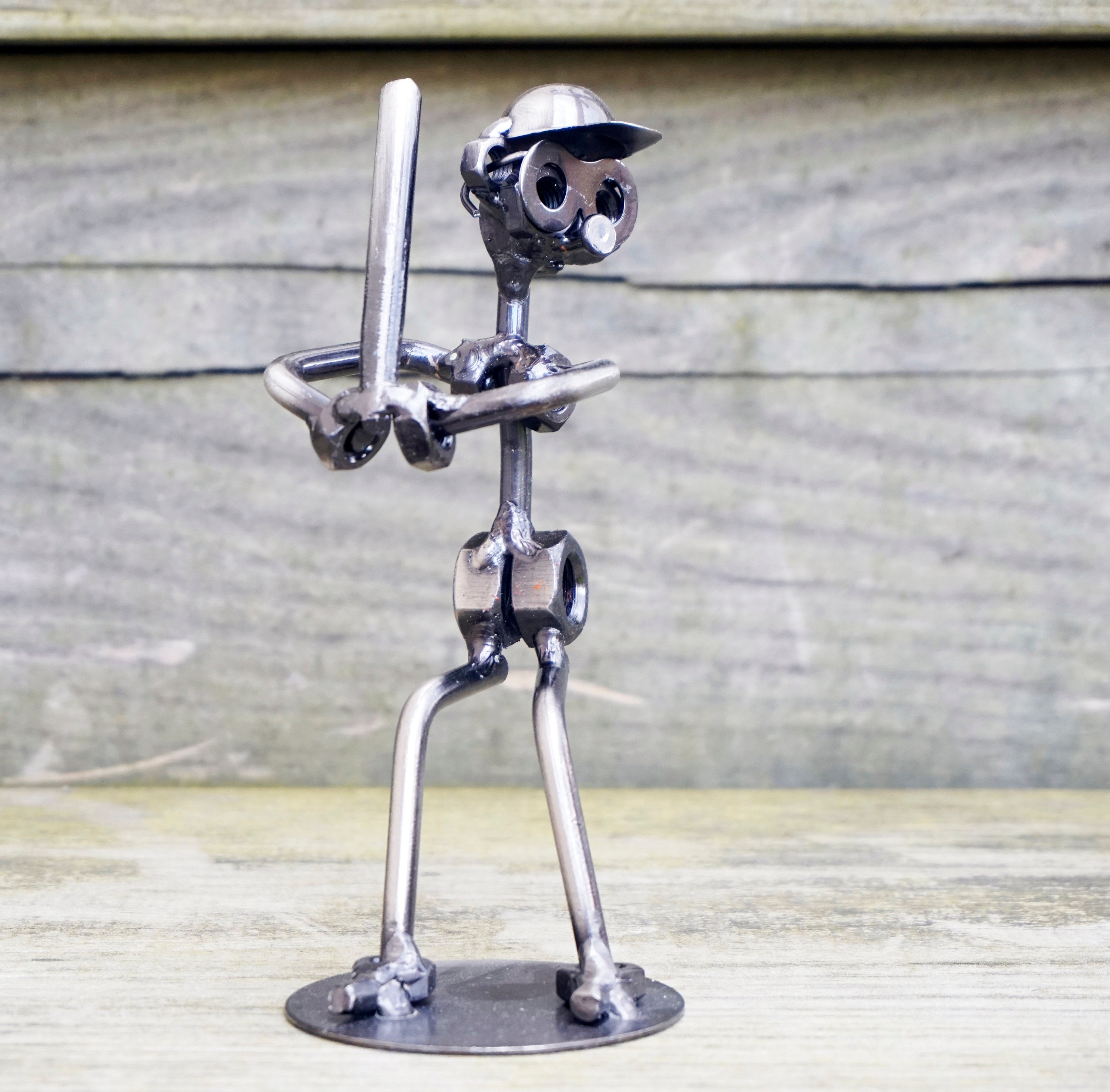 Handmade Scrap Metal Sports Figure Sculpture Set, Welded Iron Art - Etsy