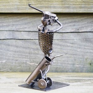 Handmade Scrap Metal Sports Figure Sculpture Set, Welded Iron Art - Etsy