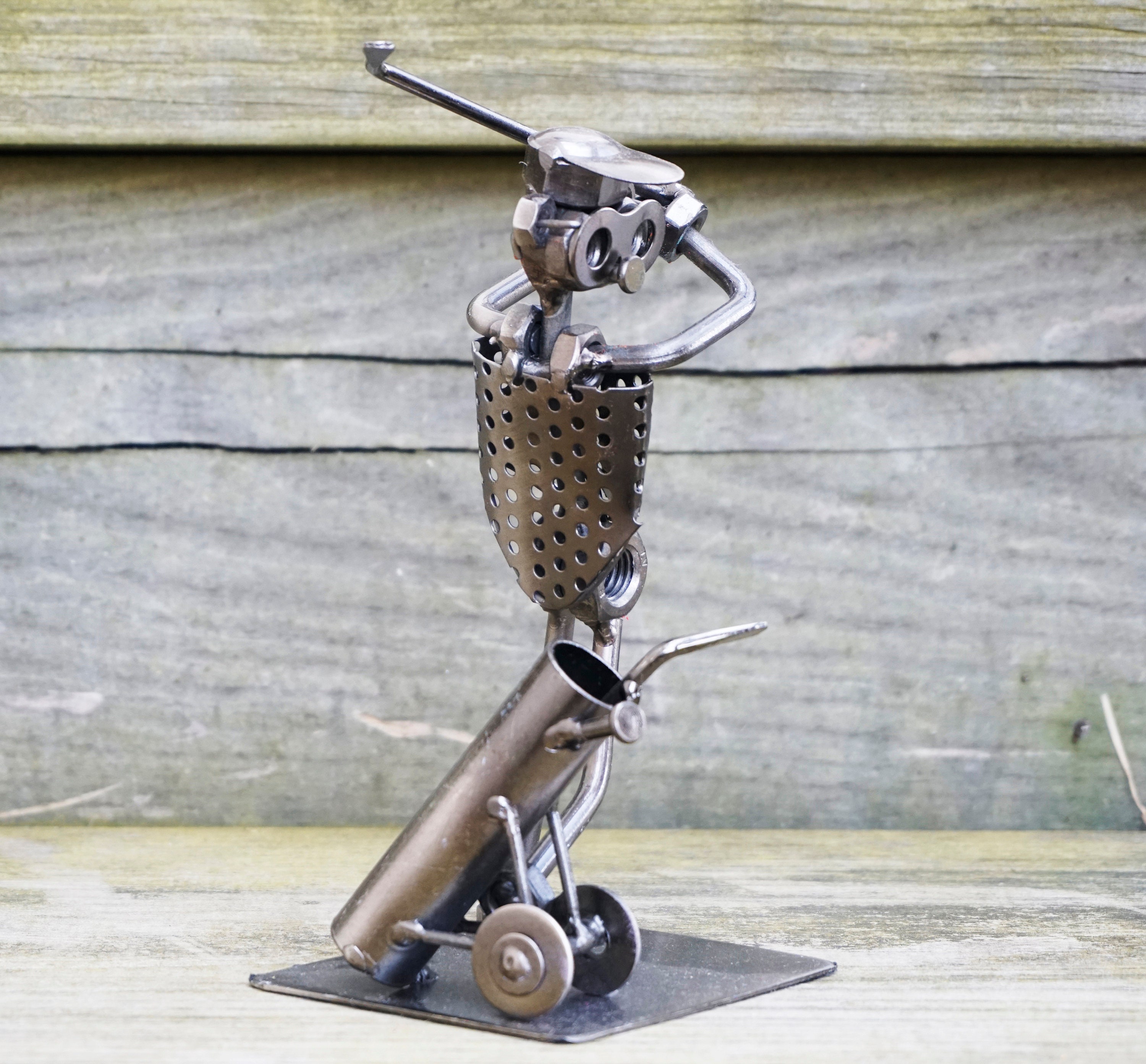 Handmade Scrap Metal Sports Figure Sculpture Set, Welded Iron Art - Etsy