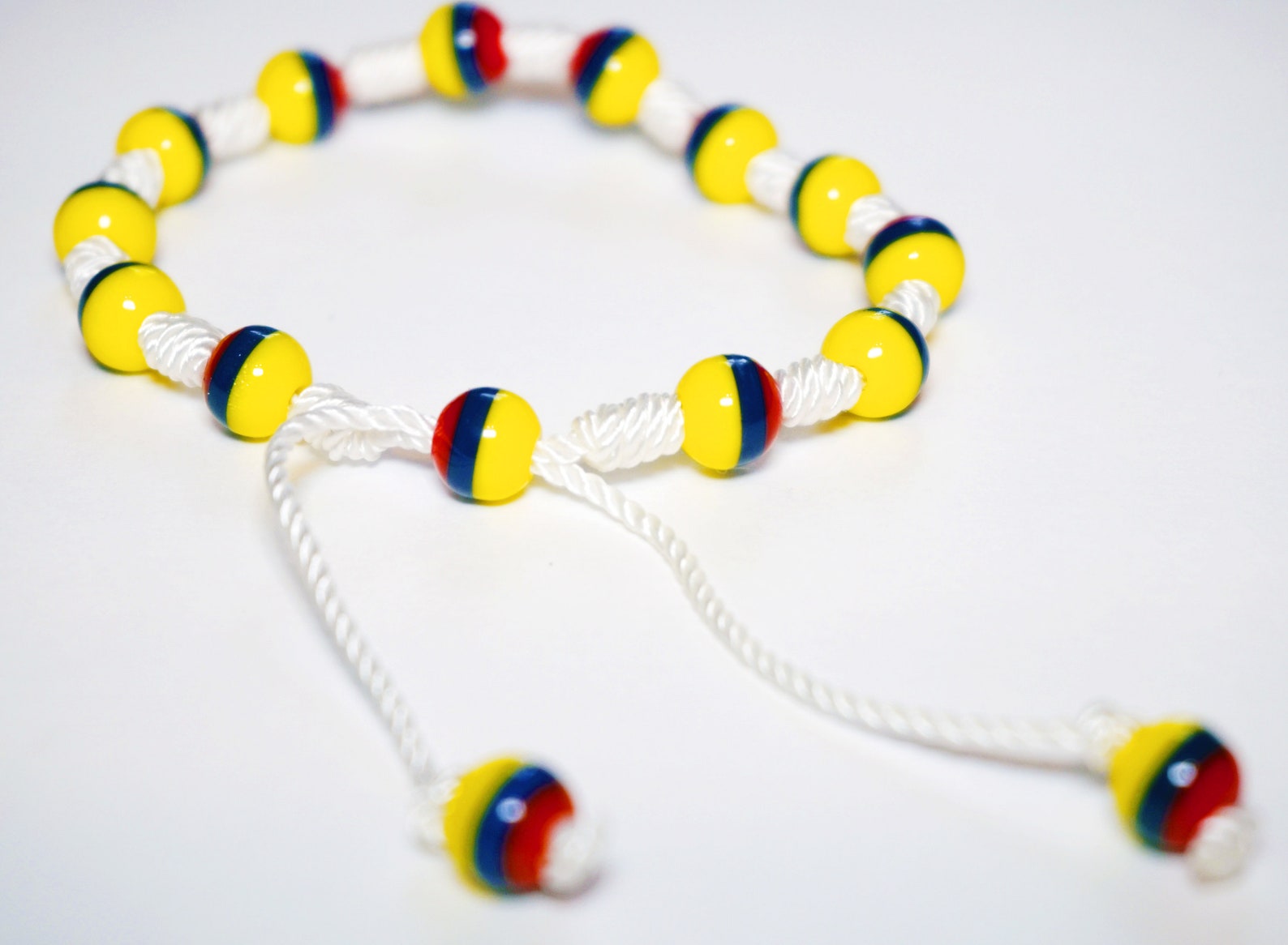 Colombian Handmade Bracelet Beaded Tricolor Handcrafted - Etsy
