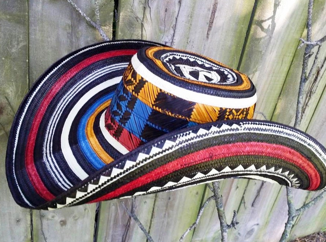 Colombian Handmade Colored Hat Sombrero Sinuano Vueltiao Caña Arrow 19 ...