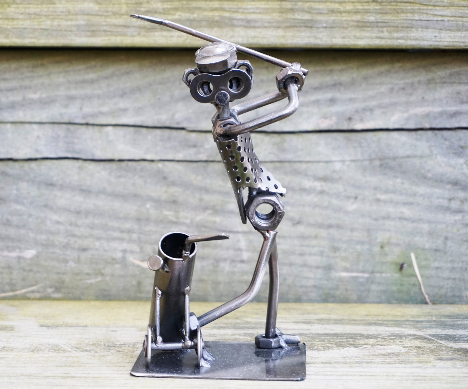 Handmade Scrap Metal Sports Figure Sculpture Set, Welded Iron Art - Etsy