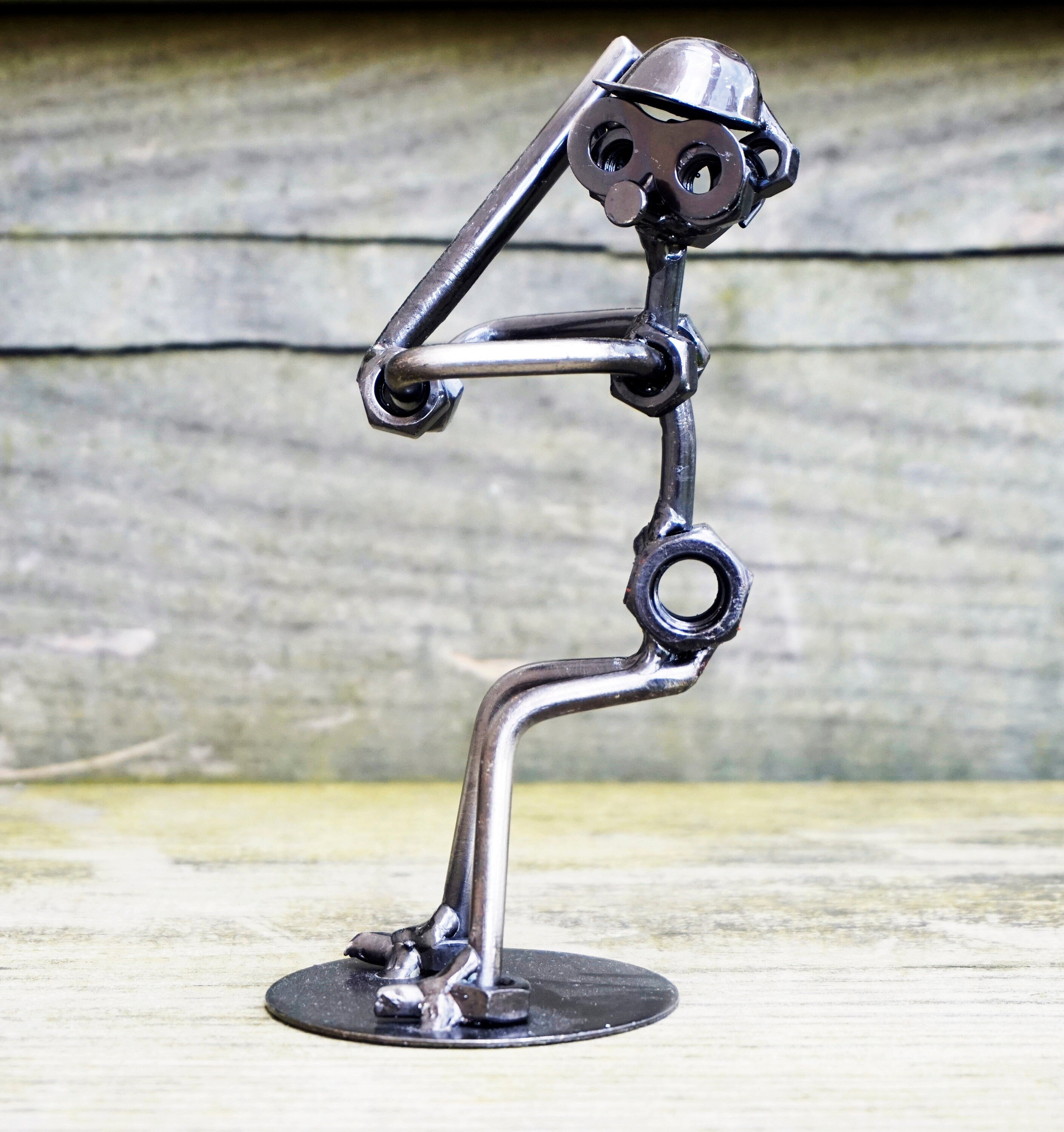 Handmade Scrap Metal Sports Figure Sculpture Set, Welded Iron Art - Etsy