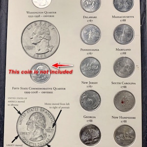 Vintage 50 State Silver Quarter Set, 1999-2008, Uncirculated - Etsy