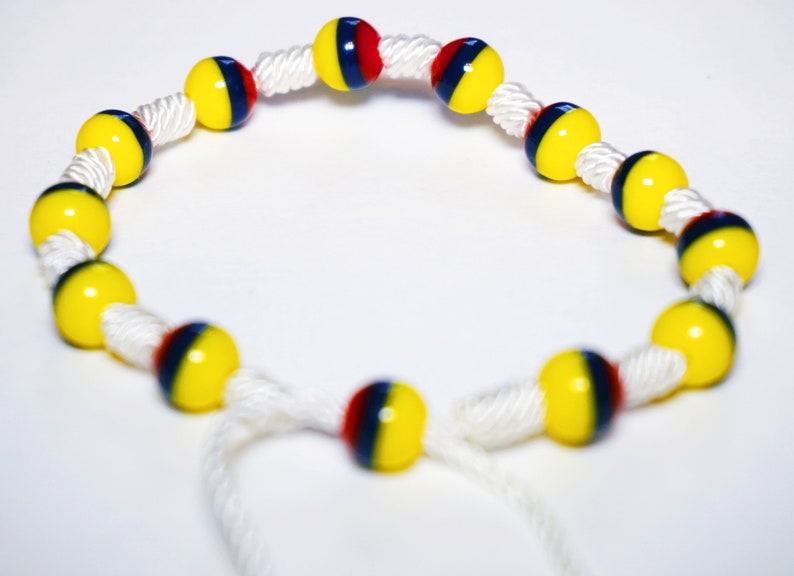 Colombian Handmade Bracelet Beaded Tricolor Handcrafted - Etsy