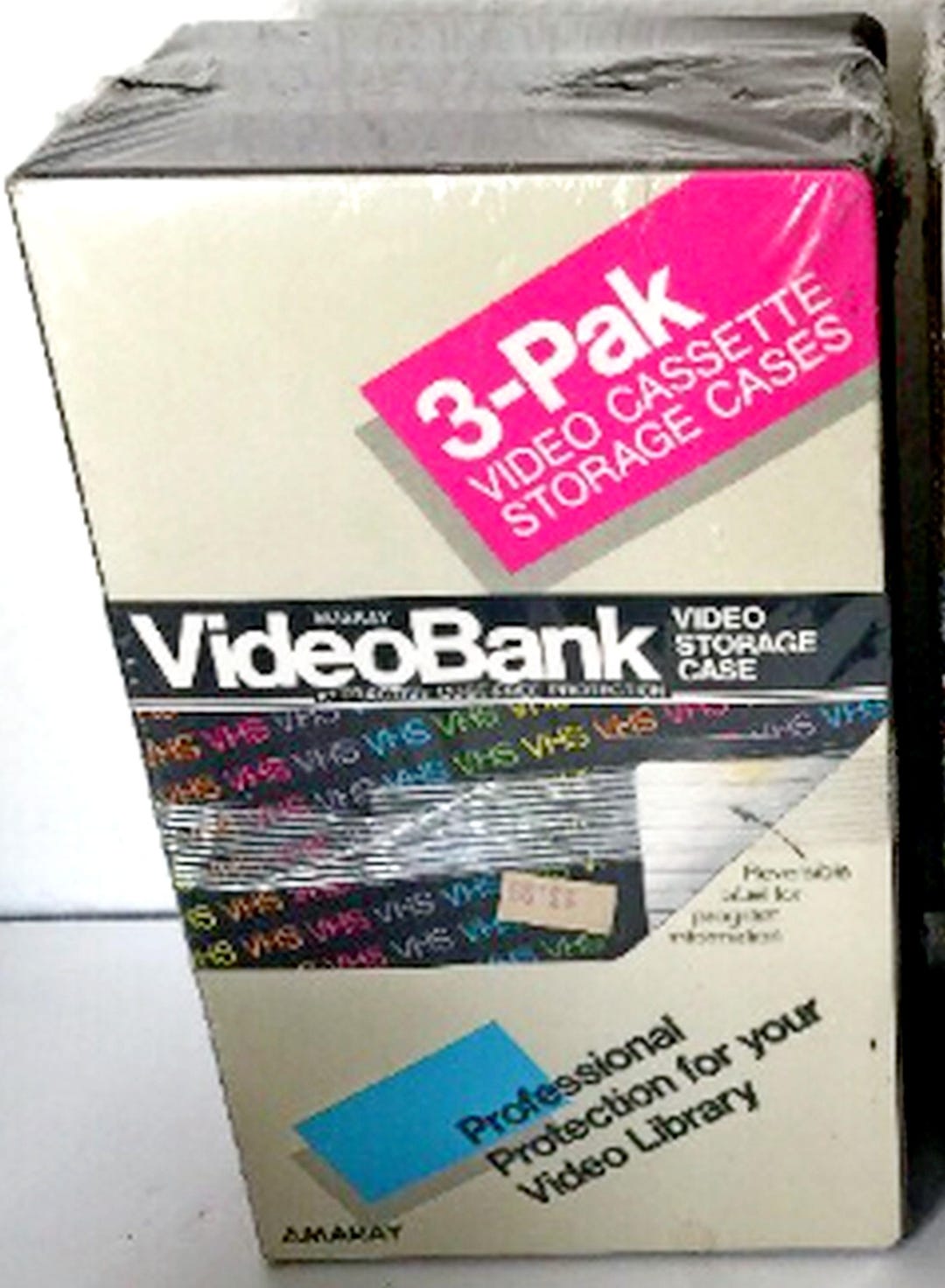 Vintage VHS Amaray Video Cassette Storage Case 3 Pak Protector New ...