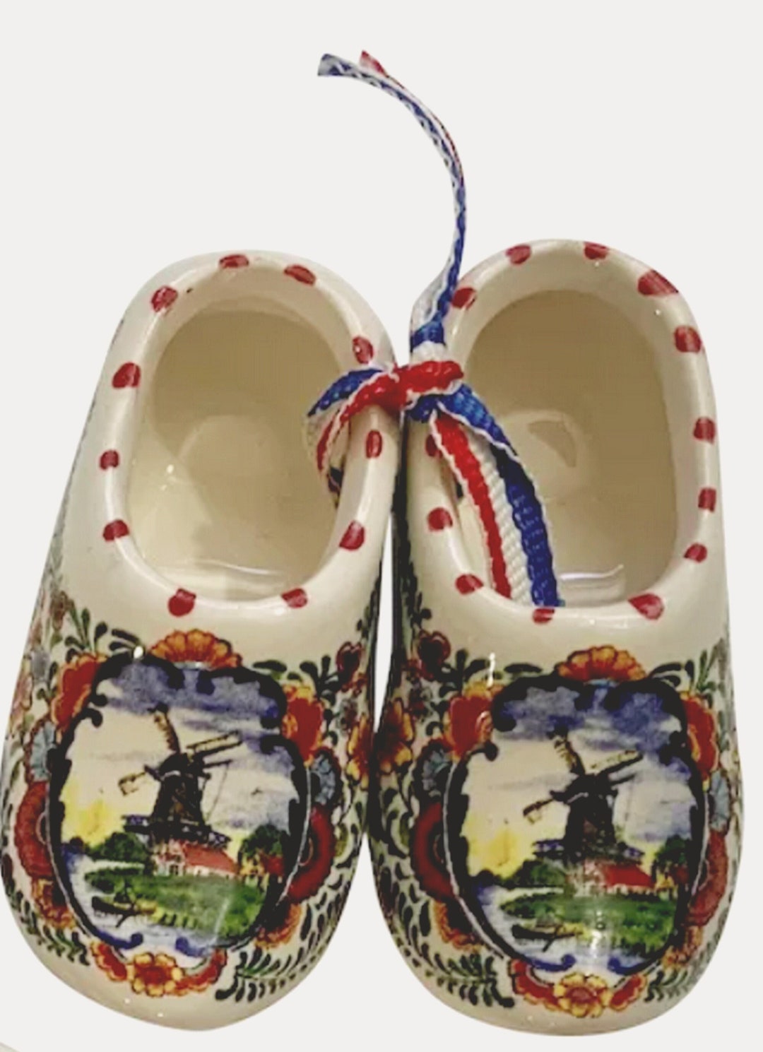 Vintage Delft Blue Ceramic Windmill Shoes, Dutch Holland Souvenir - Etsy
