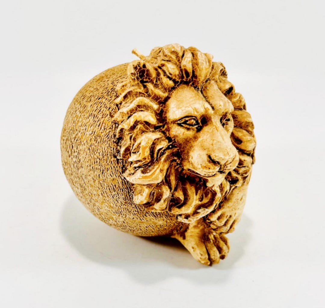Vintage Lion Figural Candle, 1980s Paraffin Wax, Animal Collectible - Etsy