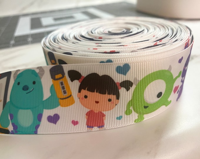 Monster Ribbon, Cute Monsters USDR, Ribbon for Bows, Cartoon Movie - Etsy