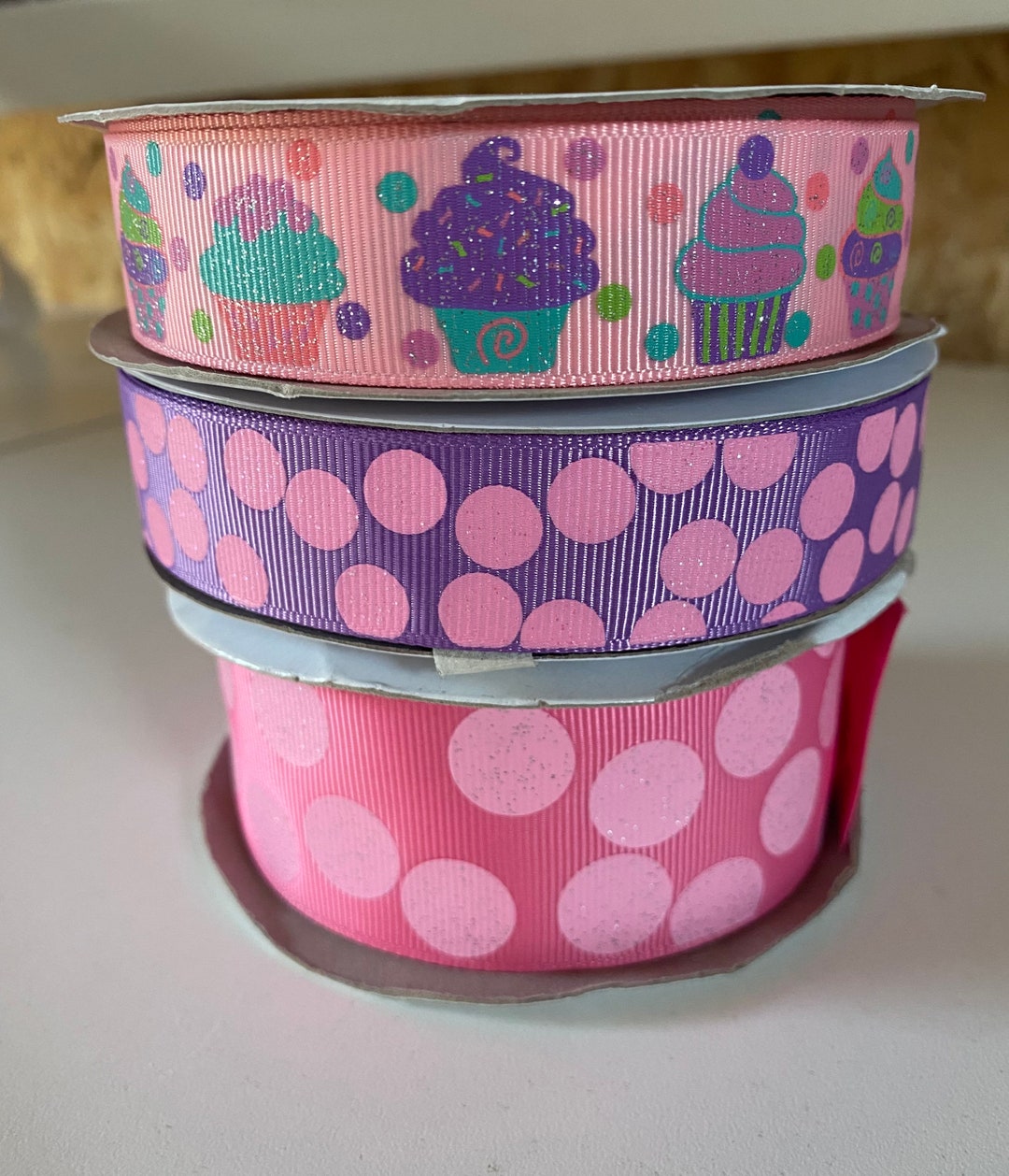 Cute Cupcakes, USDR, Cupcake Ribbon, Dots Ribbon, US Designer Ribbon ...