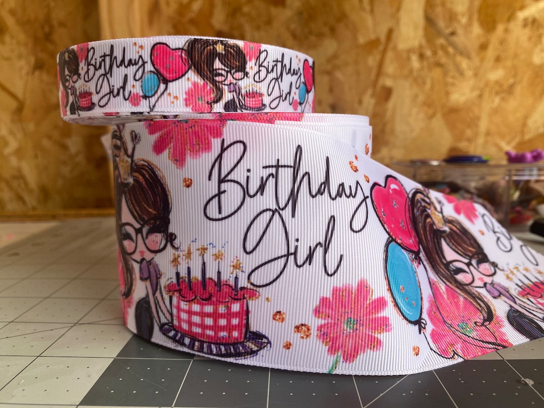 Birthday Girl Ribbon, Happy Birthday USDR, Ribbon for Bows, Diy, Craft ...