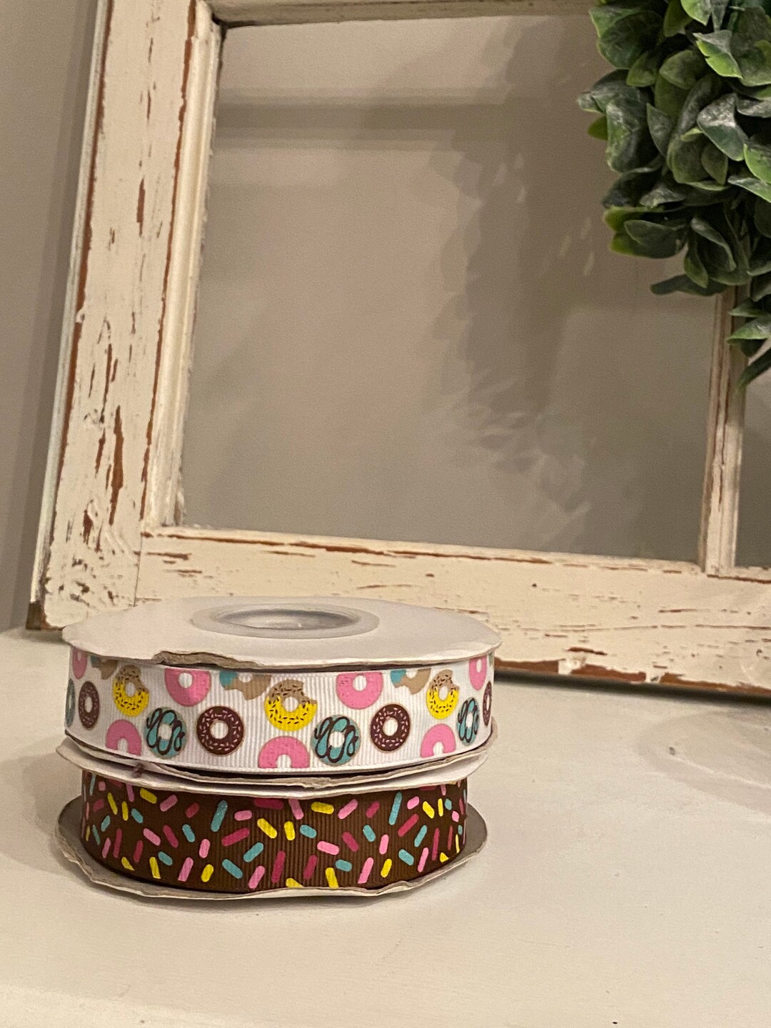 Donuts and Sprinkles USDR, Ribbon for DIY Bows, Key Fobs, Donut Ribbon ...