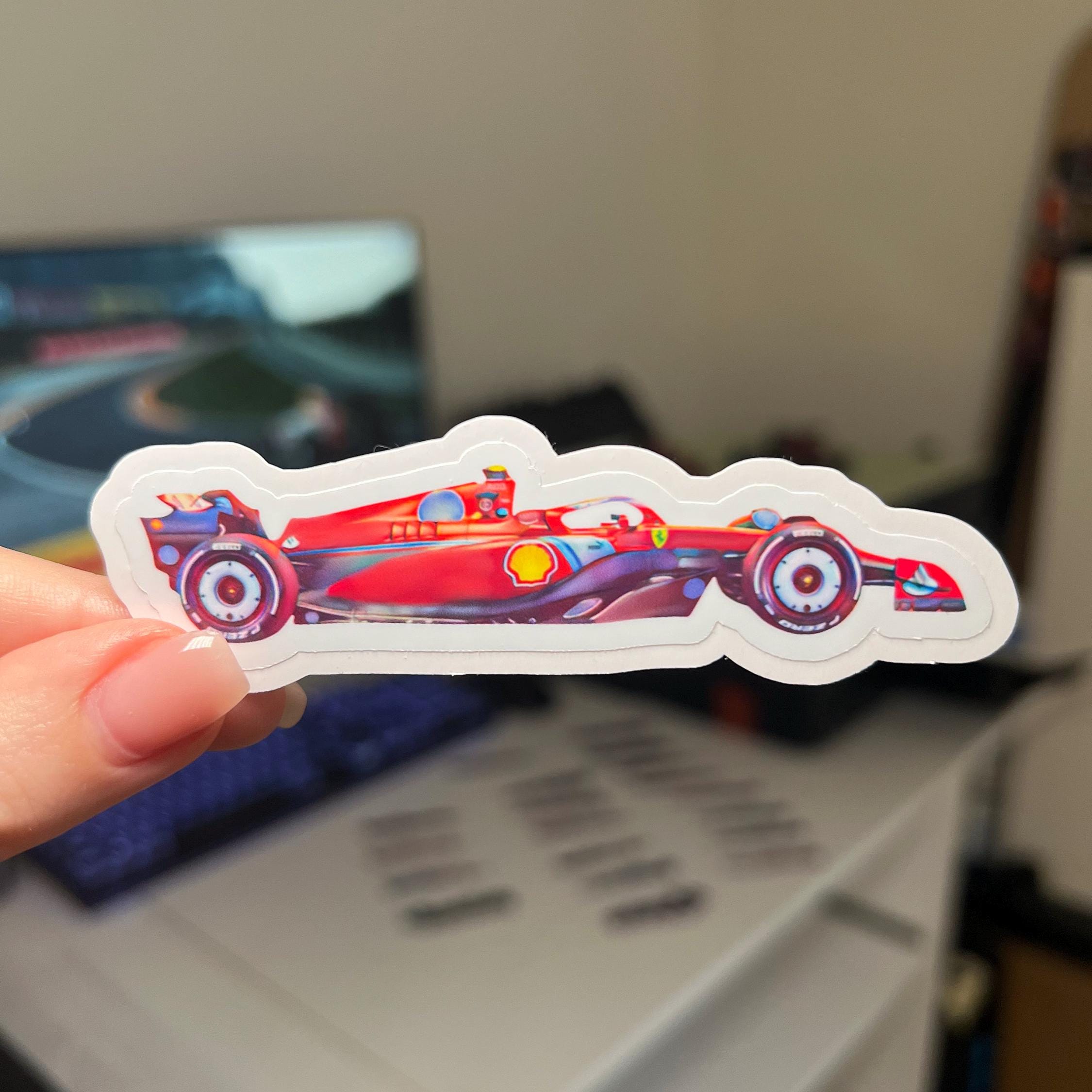 Ferrari F1 Car Sticker - Etsy