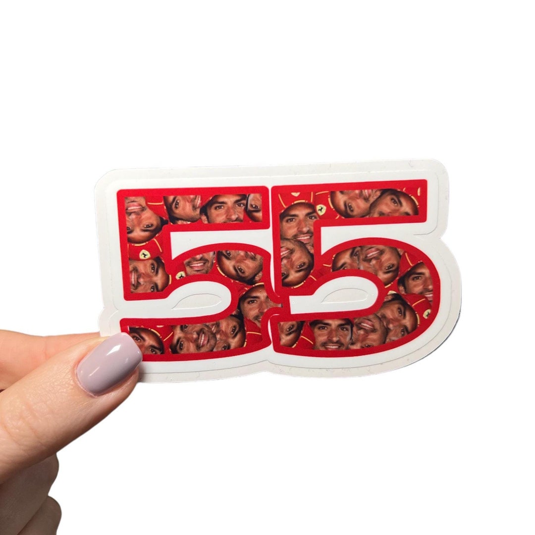 Carlos Sainz Number 55 Sticker - Etsy