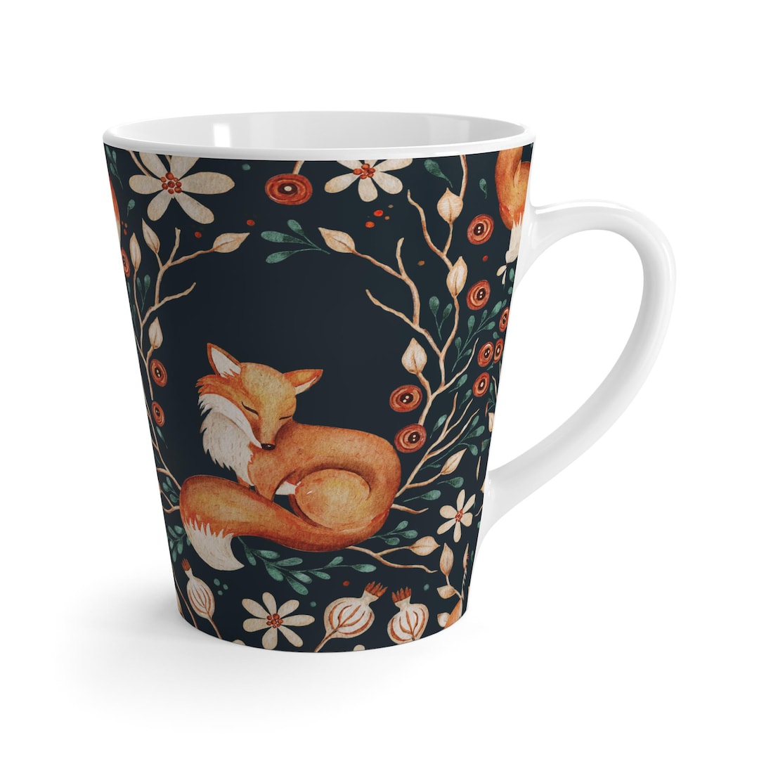 Foxy Sips Latte Mug, Cozy up With a Woodland Friend - Etsy