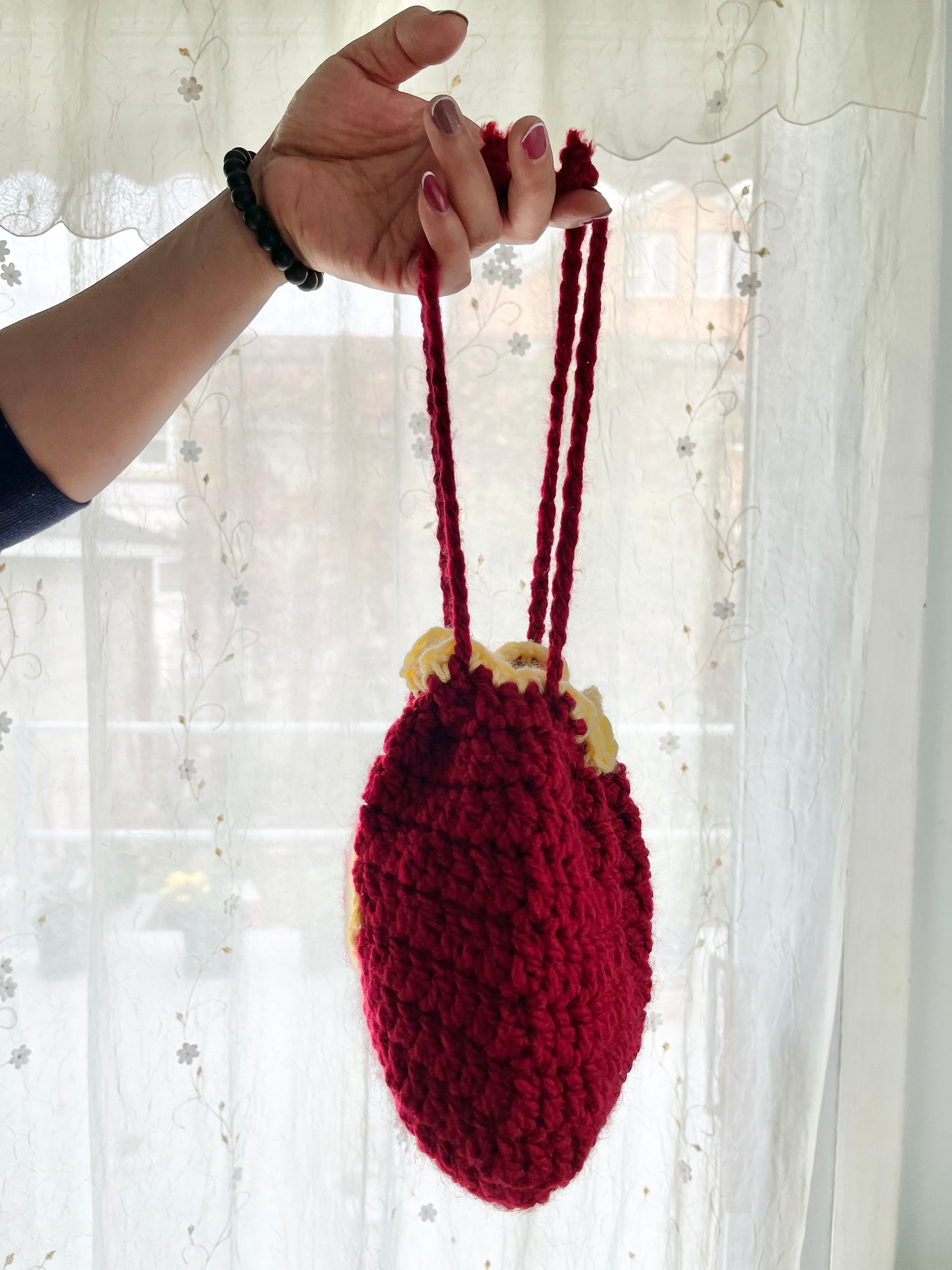 Handmade Knitted Chinese New Year Good Fortune Pouch, Knitted Bag ...
