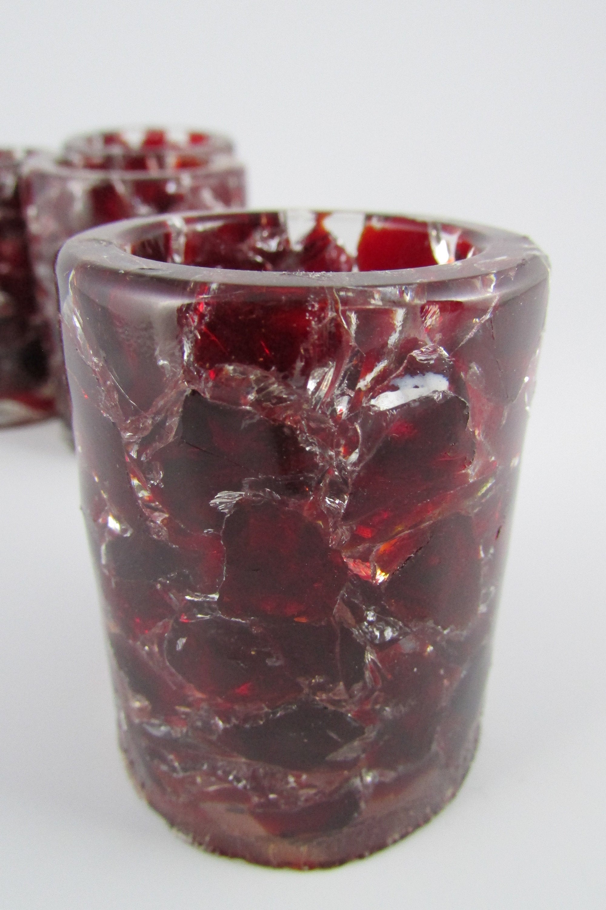 Decorative Resin Shot Glass Shotglass (toothpick Holder) - Deep Red ...