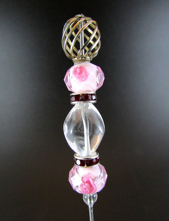 Victorian Era Inspired Hat Pin With Clear Quartz Crystal | Etsy