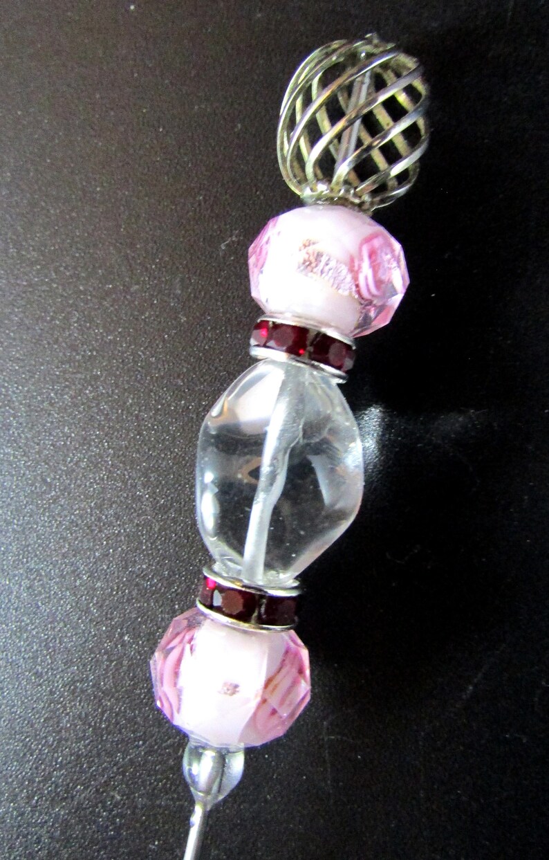 Victorian Era Inspired Hat Pin With Clear Quartz Crystal - Etsy