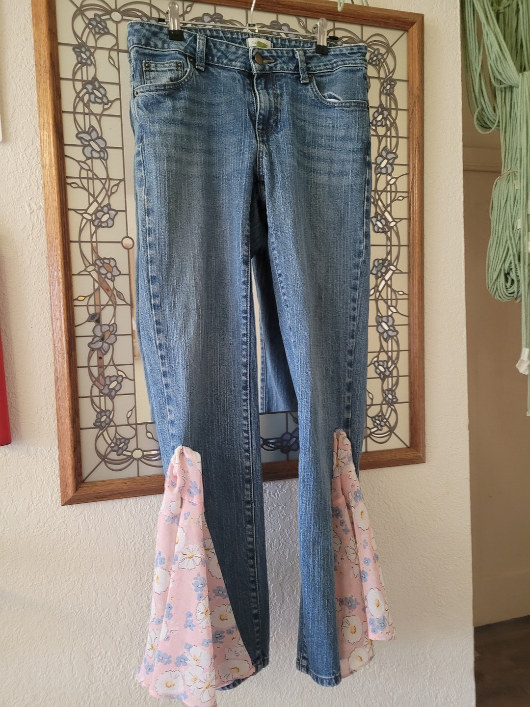 Hippie Upcycled Bell Bottom Jeans - Etsy