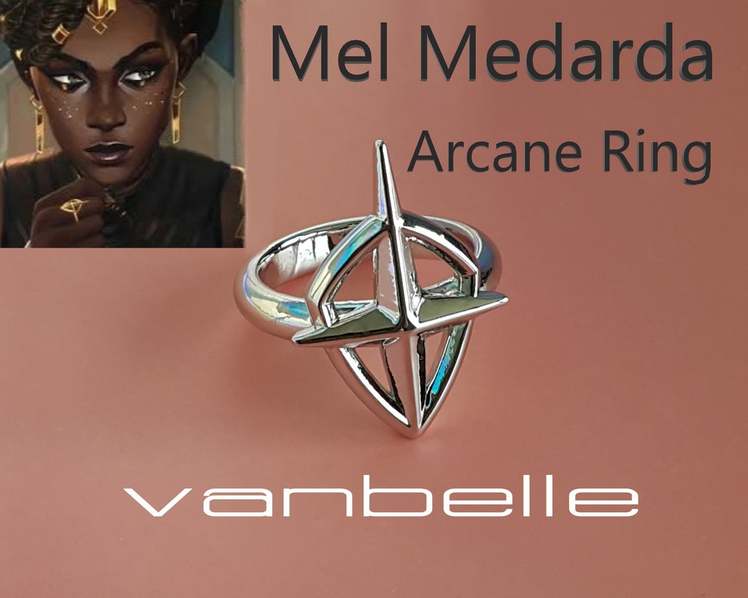 Mel Medarda Arcane Ring in Gold or Silver Finish, Handmade/ Fan Made League of Legends Inspired ...