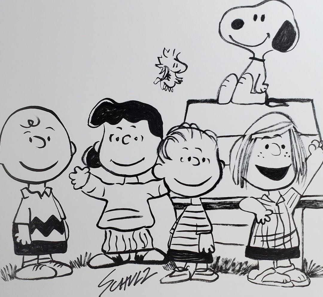 Personnages de Peanuts Dessin de Snoopy Woodstock, illustration de dessin, Charlie Brown Estate ...
