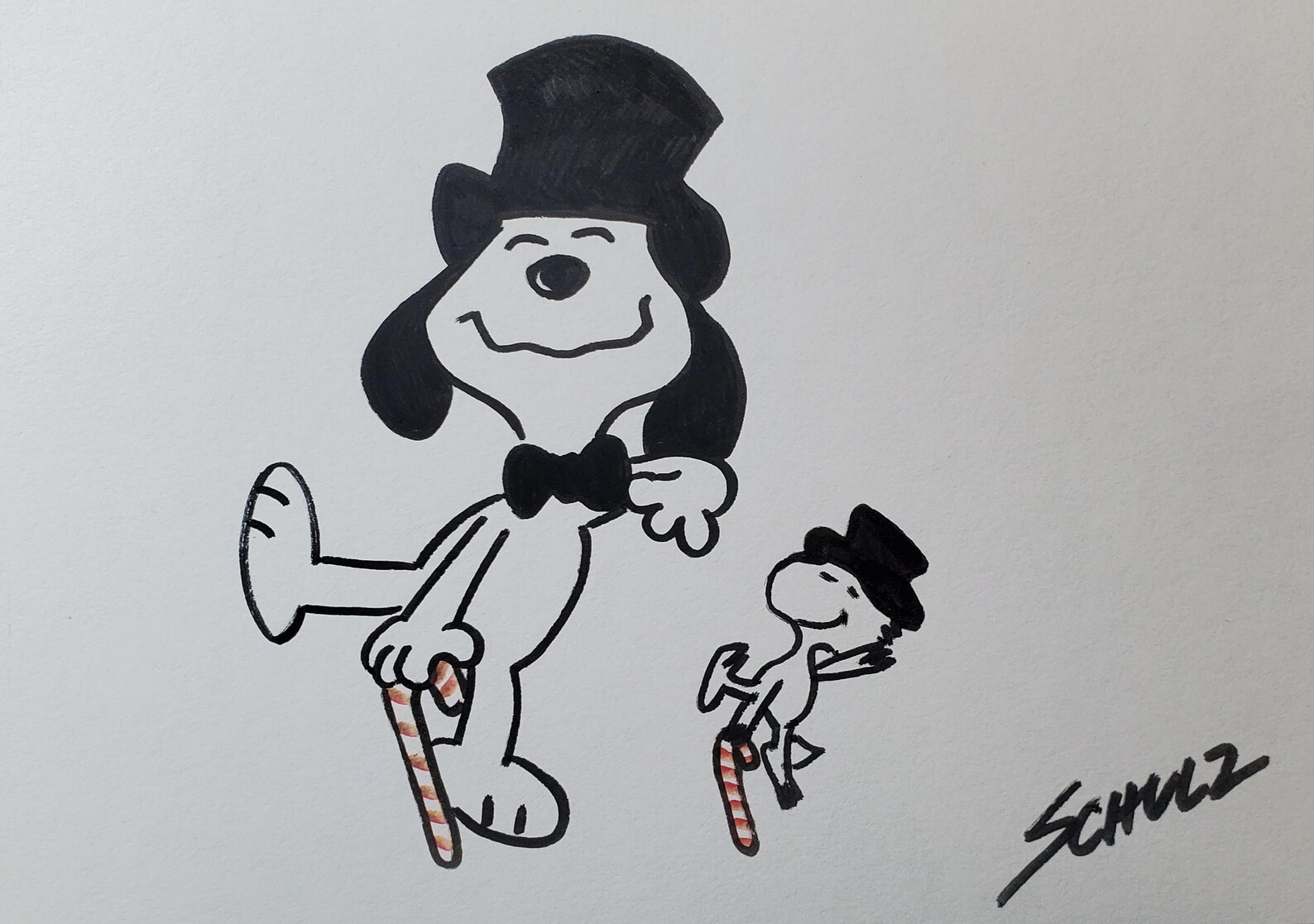 Christmas Snoopy and Woodstock Drawing, Charlie Brown Christmas Theme ...