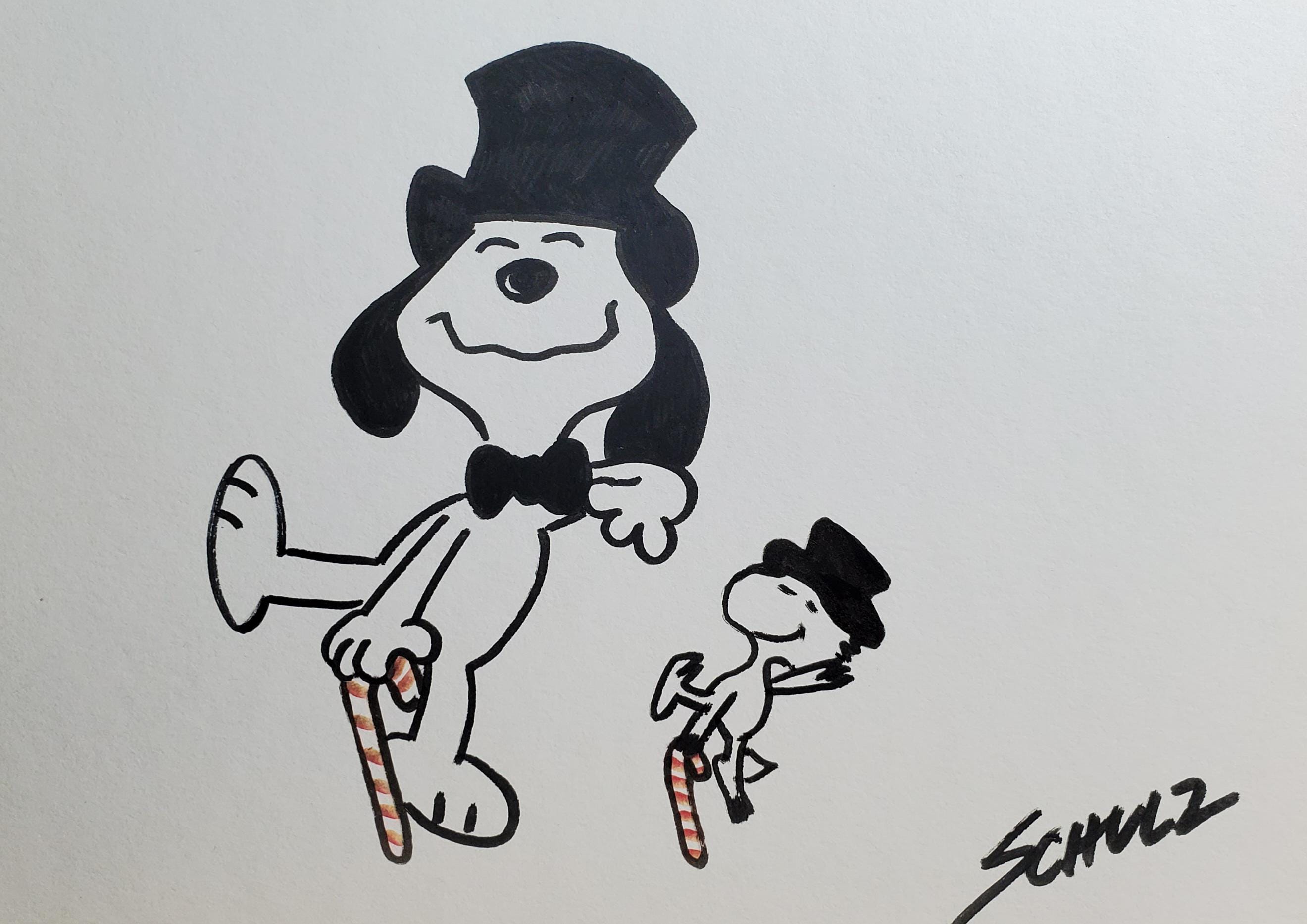 Christmas Snoopy and Woodstock Drawing, Charlie Brown Christmas Theme ...