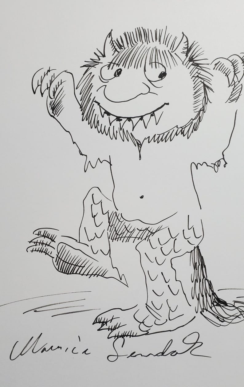 Maurice Sendak Art Illustration Ink Drawing on Paper - Etsy