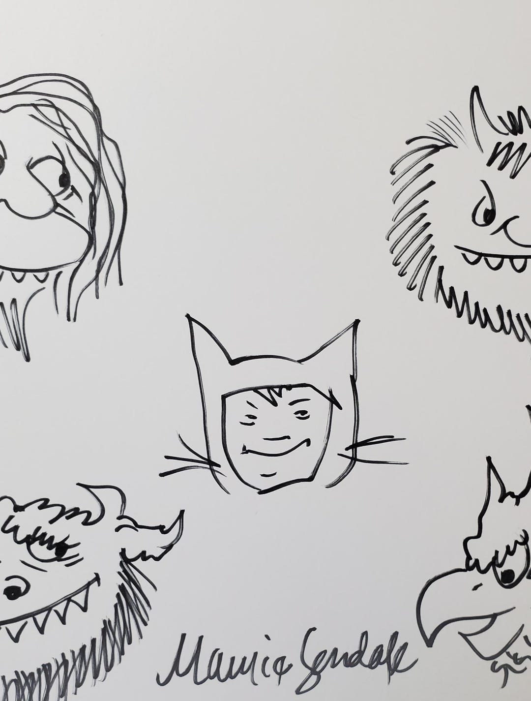 Maurice Sendak Art Illustration Ink Drawing on Paper - Etsy