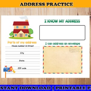 Address Kids Activity, Address Practice, I Know My Address & Phone ...
