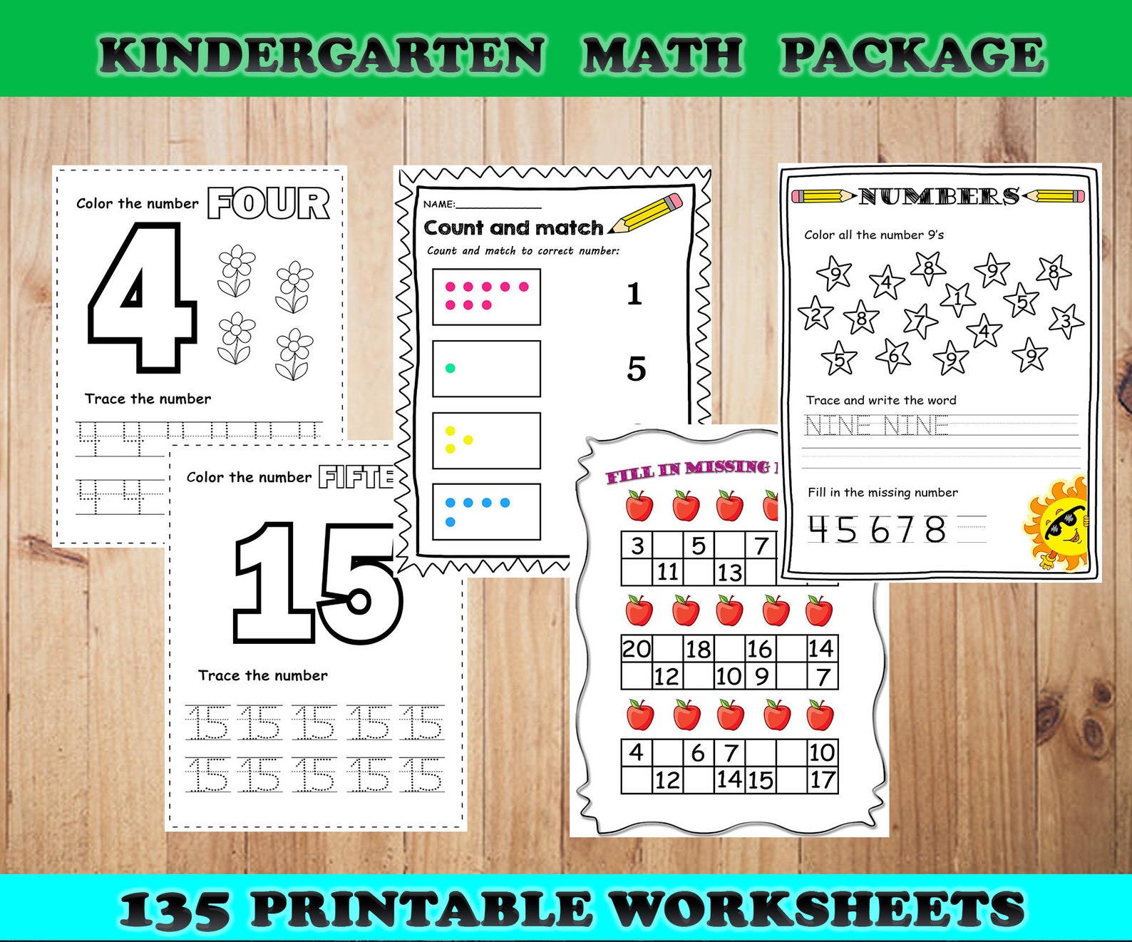 PRINTABLE Kindergarten Worksheet, Math Activity Pages, Addition ...
