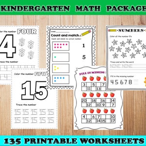 PRINTABLE Kindergarten Worksheet, Math Activity Pages, Addition ...
