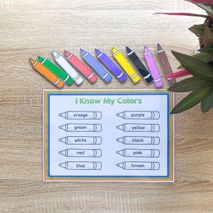 Busy Book Printable Worksheet, Matching Activities, Toddler Learning ...