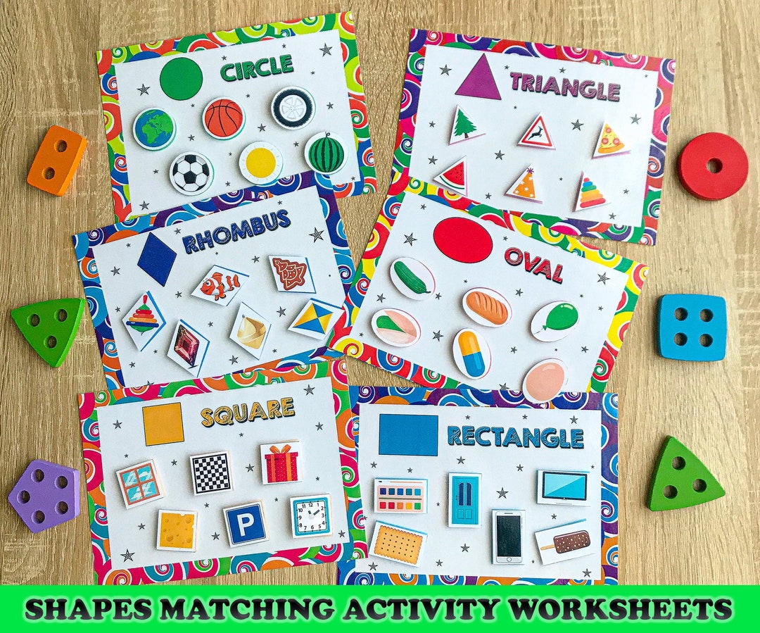 Busy Book Printable Worksheet, Preschool Matching Activities, Toddler ...