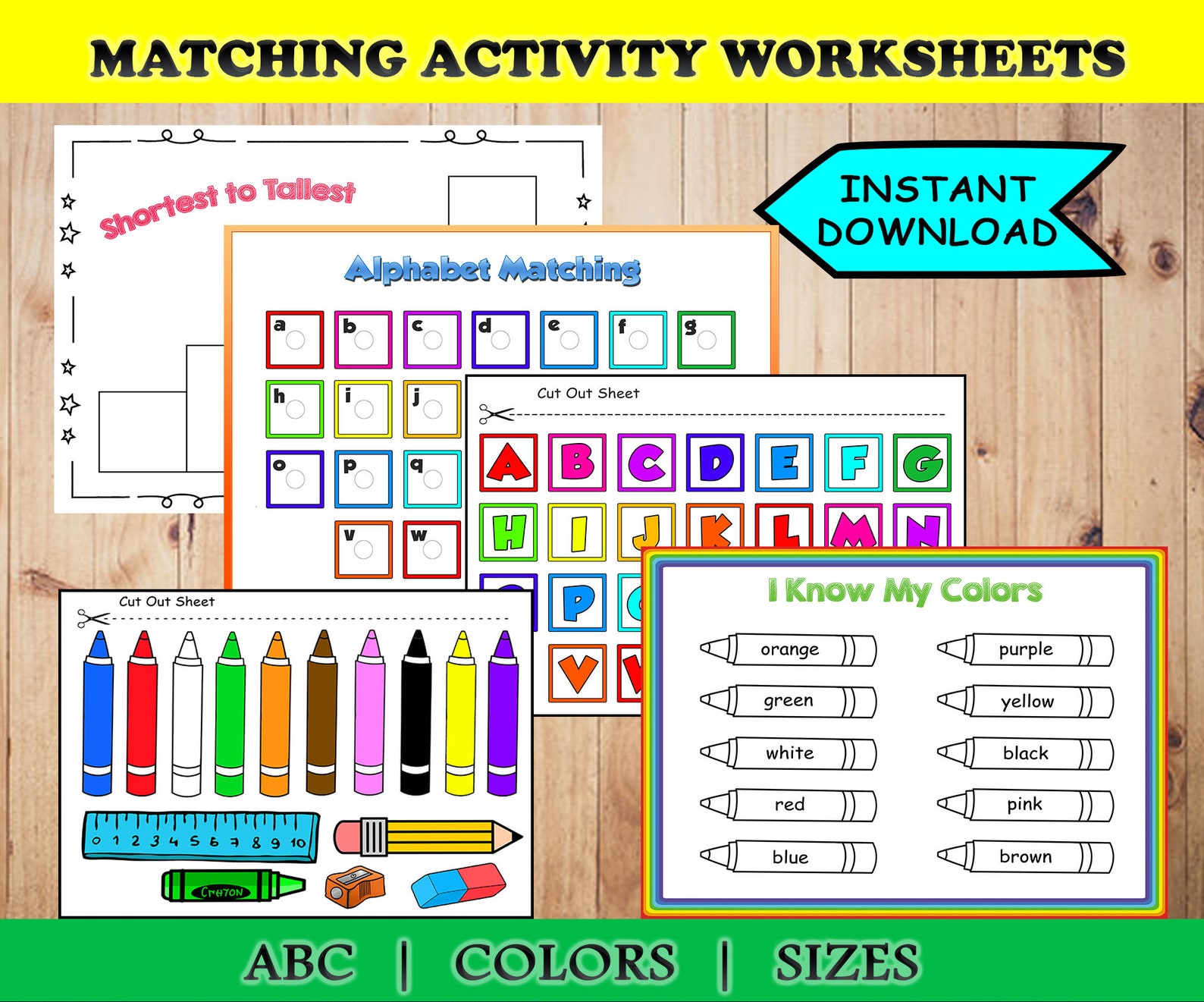 Busy Book Printable Worksheets Set Matching Activities - Etsy