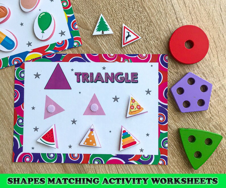 Busy Book Printable Worksheet Preschool Matching Activities - Etsy