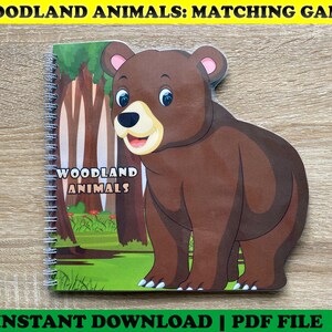 Woodland Animal Busy Book Printable, Forest Animals, Matching Game ...