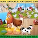 Farm Animal Busy Book Printable, Farm Animals, Matching Game, Toddler ...