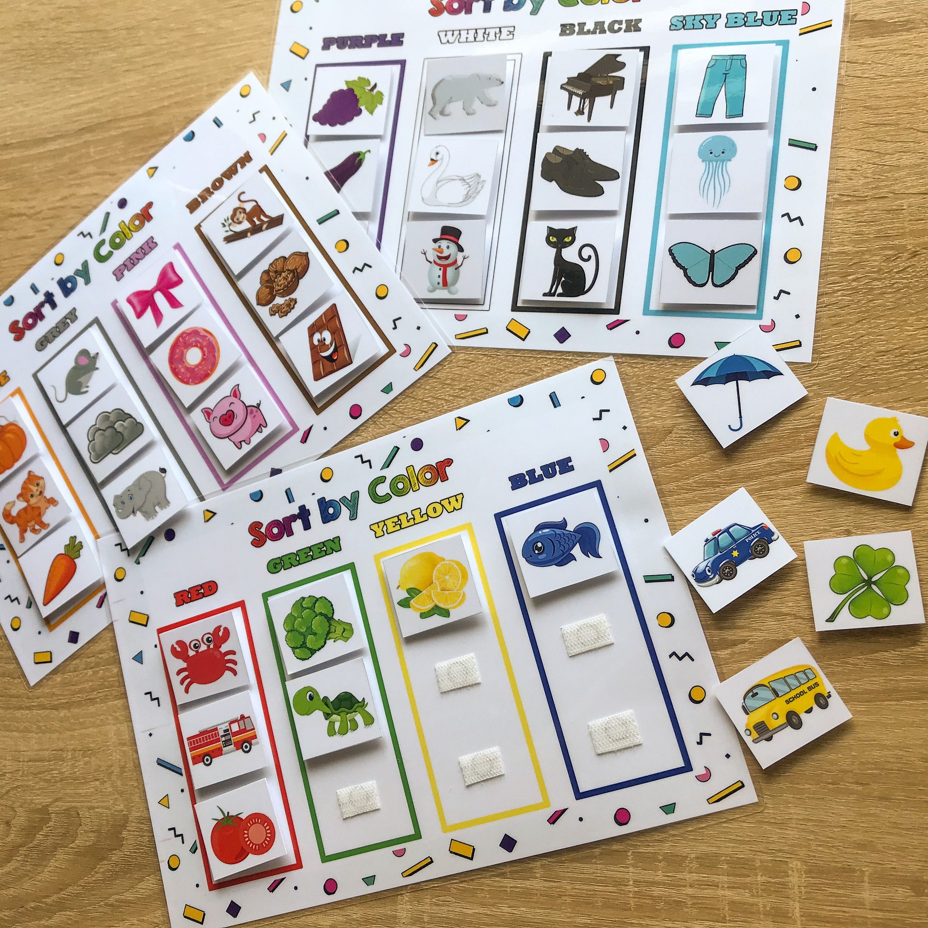 Color Matching Game Busy Book Printable Educational - Etsy Canada