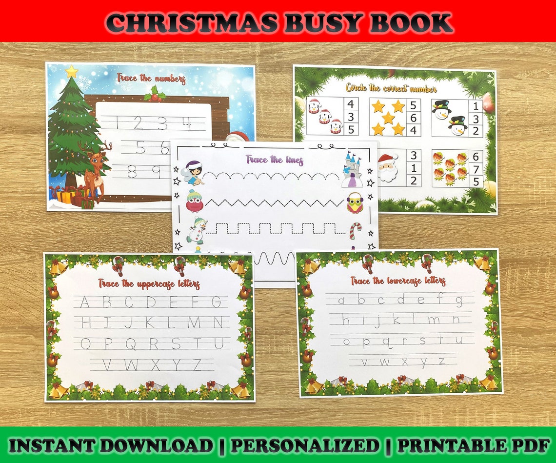 Christmas Busy Book Printable Busy Binder for Toddlers - Etsy