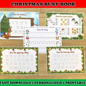 Christmas Busy Book Printable, Busy Binder for Toddlers, Christmas Busy ...