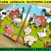 Farm Animal Busy Book Printable, Farm Animals, Matching Game, Toddler ...