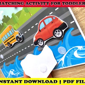 Busy Book Printable Worksheet, Matching Activities, Toddler Learning ...