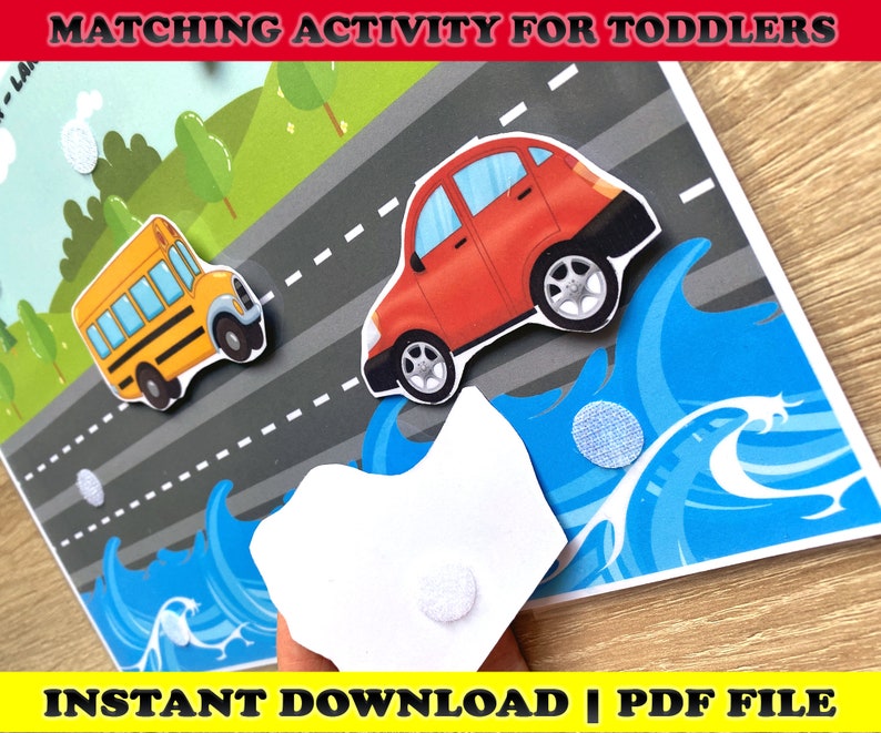 Busy Book Printable Worksheet, Matching Activities, Toddler Learning ...