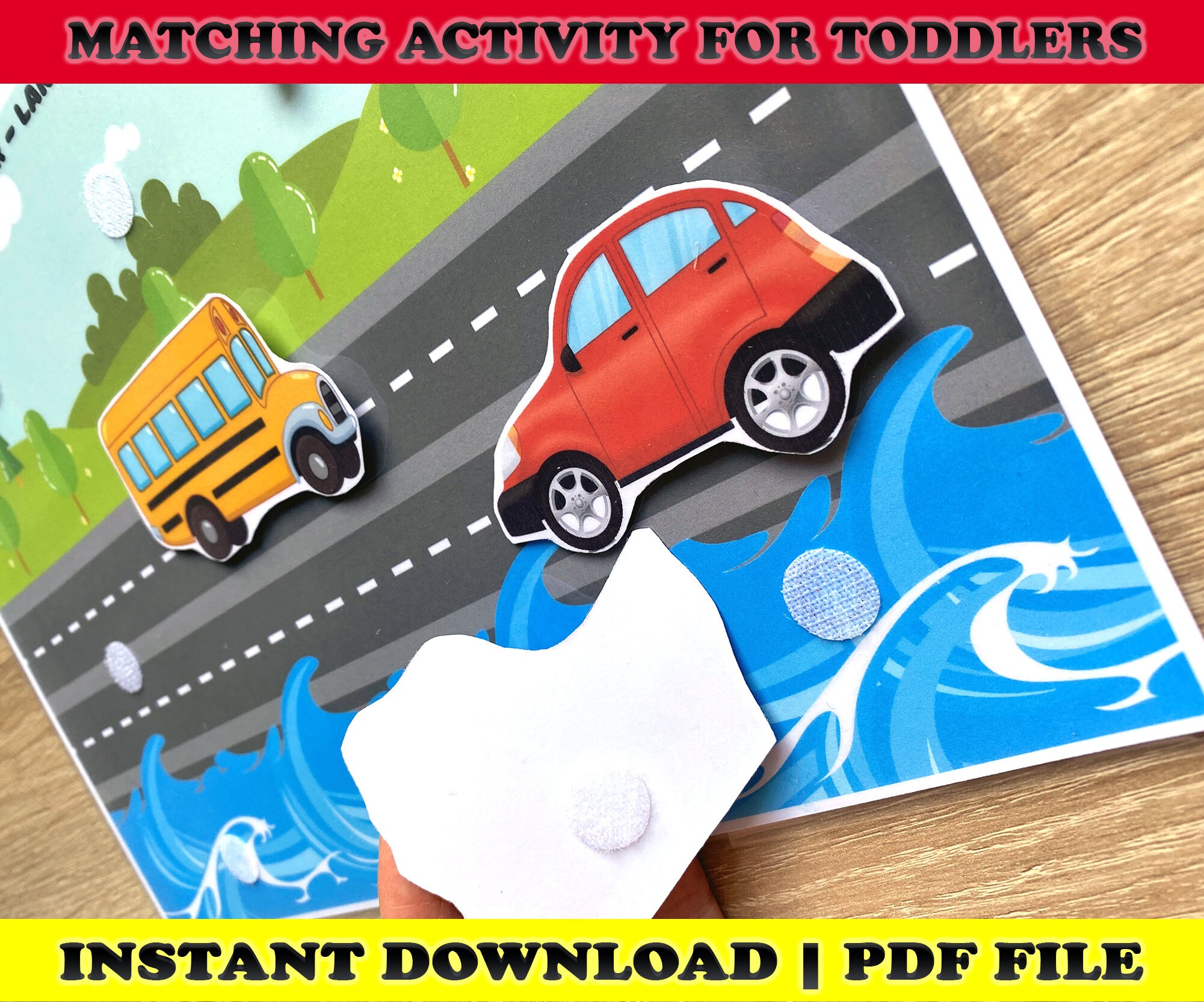 Busy Book Printable Worksheet, Matching Activities, Toddler Learning ...