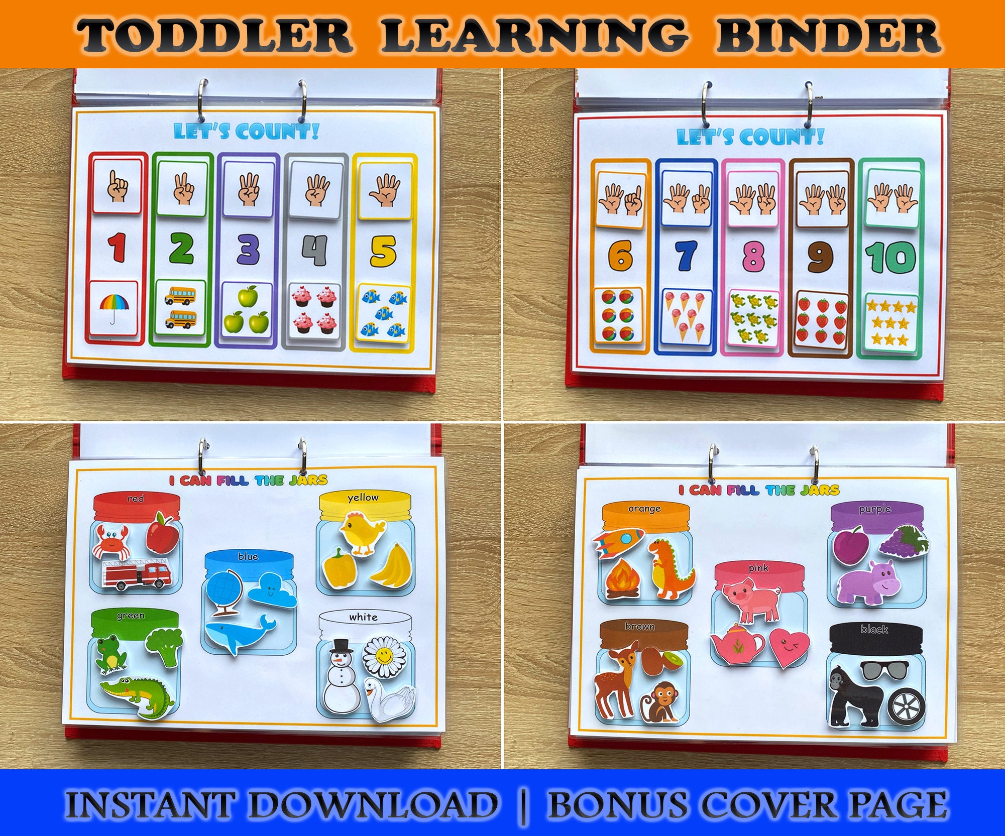 Busy Book Printable Preschool Activity Homeschool Resources Montessori ...